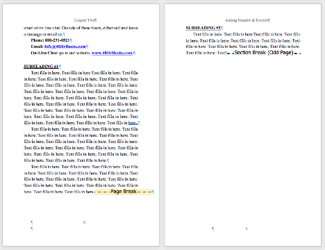 Preparing Your Book Files | Page Breaks, Section Breaks