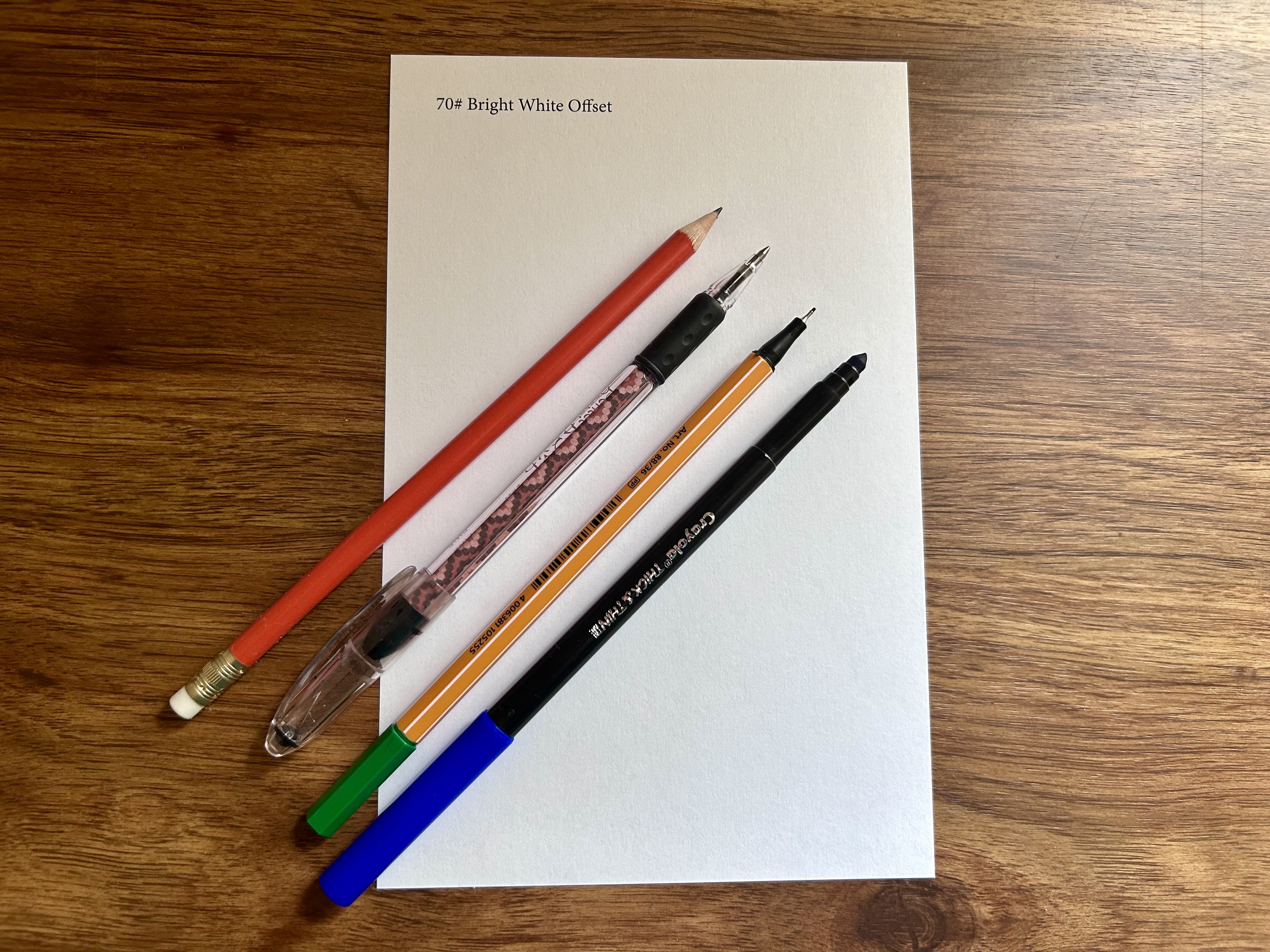 Paper Options: Testing Different Writing Utensils | 48 Hour Books